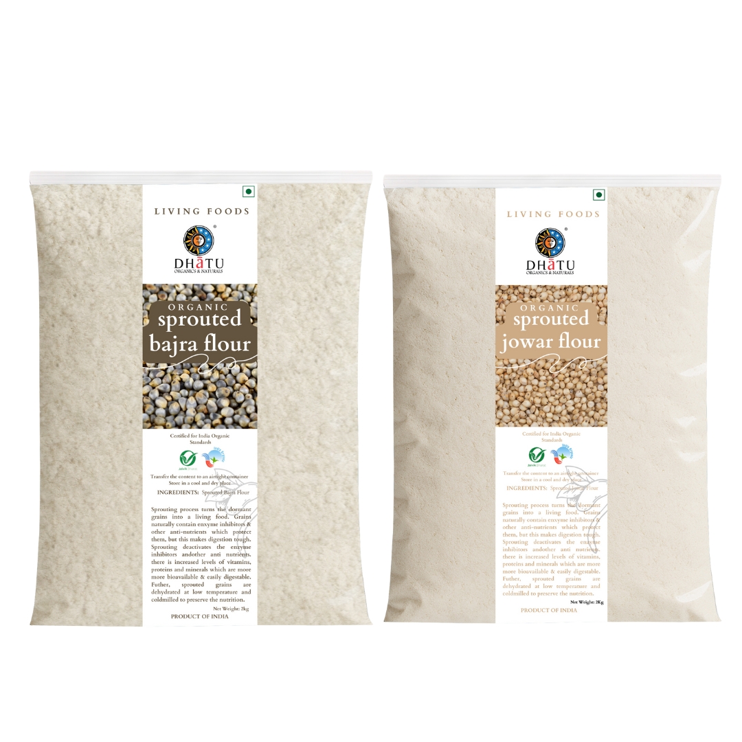 Sprouted Flour Combo Pack 4kg – Jowar & Bajra | Gluten-Free & Organic